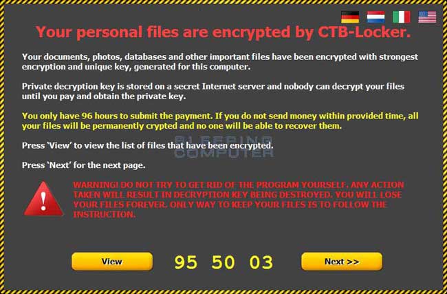 CTB-Locker – malware de tip ransomware | Criminalitatea informatică